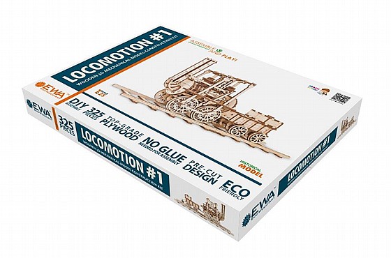 פאזל תלת מימד מכני מעץ EWA Eco-Wood-Art Locomotion #1