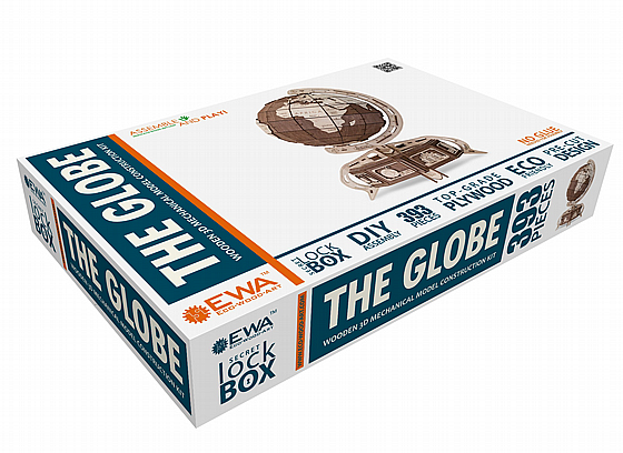 פאזל תלת מימדי מכני מעץ EWA Eco-Wood-Art THE GLOBE (brown)