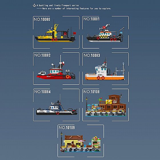 פמילי טוייס | דגם הרכבה ספינת כיבוי אש Mould King 10082 Fireboat | משחקי הרכבה | דגמי ספינות להרכבה