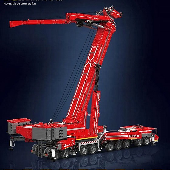 פמילי טוייס | דגם הרכבה MOULD KING 17008 Red Liebherr LTM 11200 Crane ...