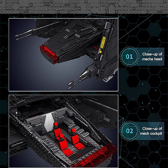 פמילי טוייס | דגם הרכבה Mould King 21011 First Order Command Shuttle ...